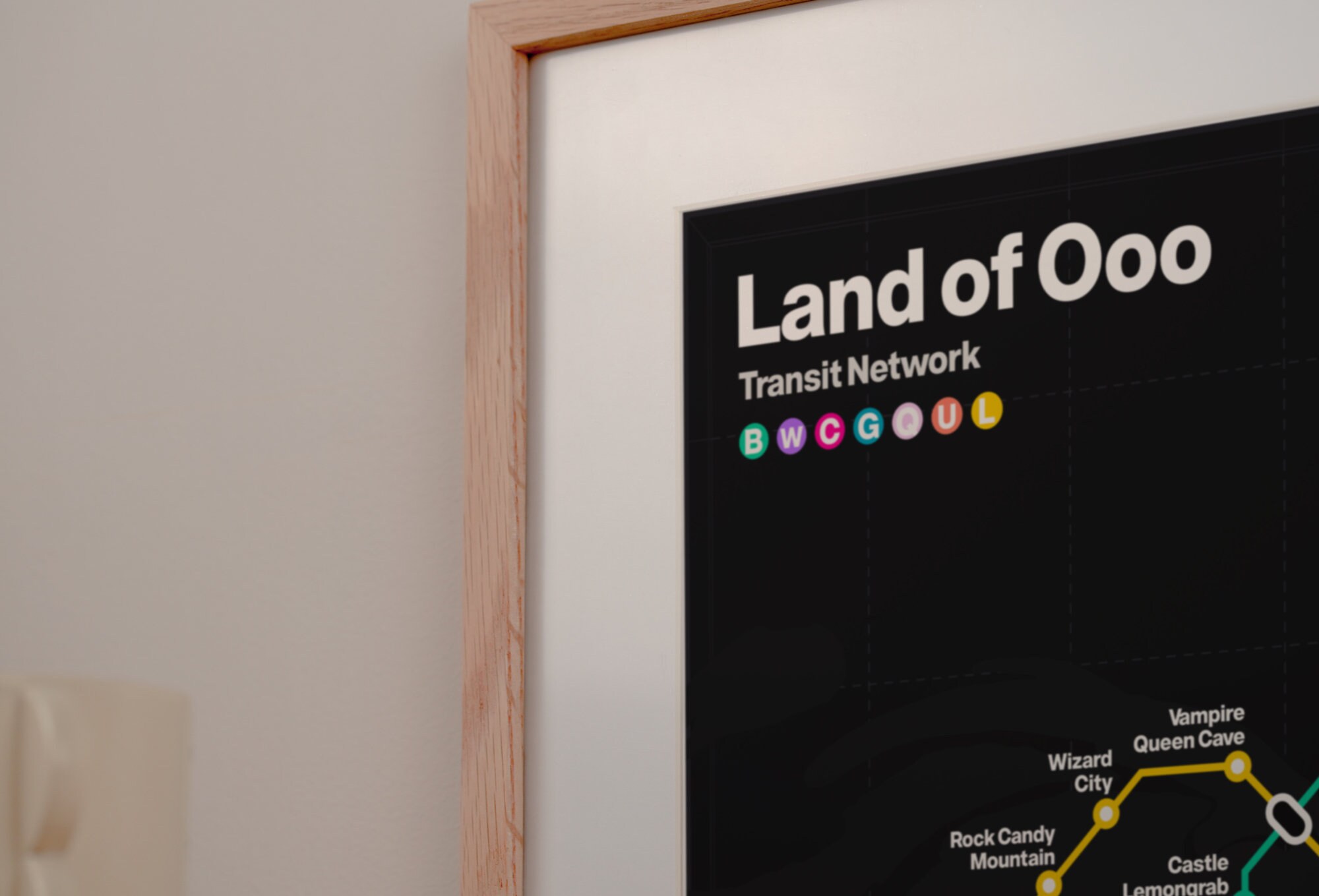 Land of OOO Transit Map, Fantasy Map, Unique Metro Map, Unique Gift ...