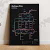 Galactic Transit Map, Fantasy Map, Unique Metro Map, Unique Gift ...