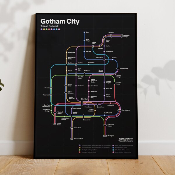 Metro Map - Etsy