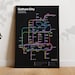 Galactic Transit Map, Fantasy Map, Unique Metro Map, Unique Gift ...