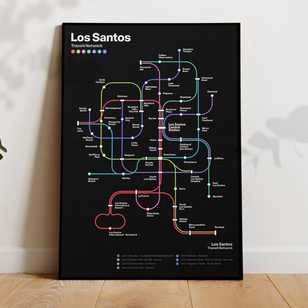 Los Santos Map Poster - Etsy