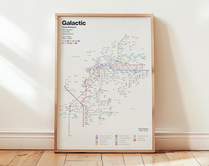 Star Wars Galactic Transit Map - Etsy Canada