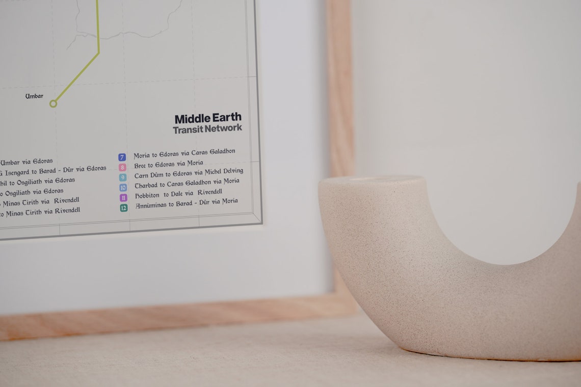 Middle Earth Transit Map, Fantasy Map, Unique Metro Map, Unique Gift ...