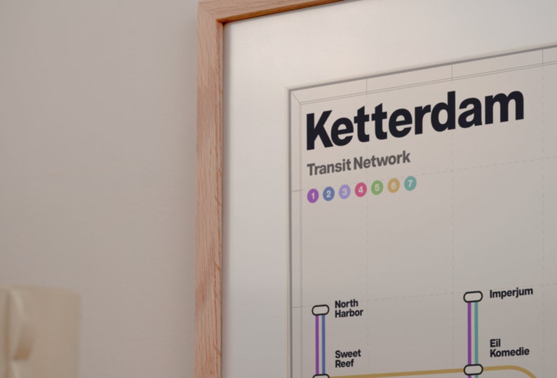 Ketterdam Transit Map Fantasy Map Unique Metro Map Unique | Etsy