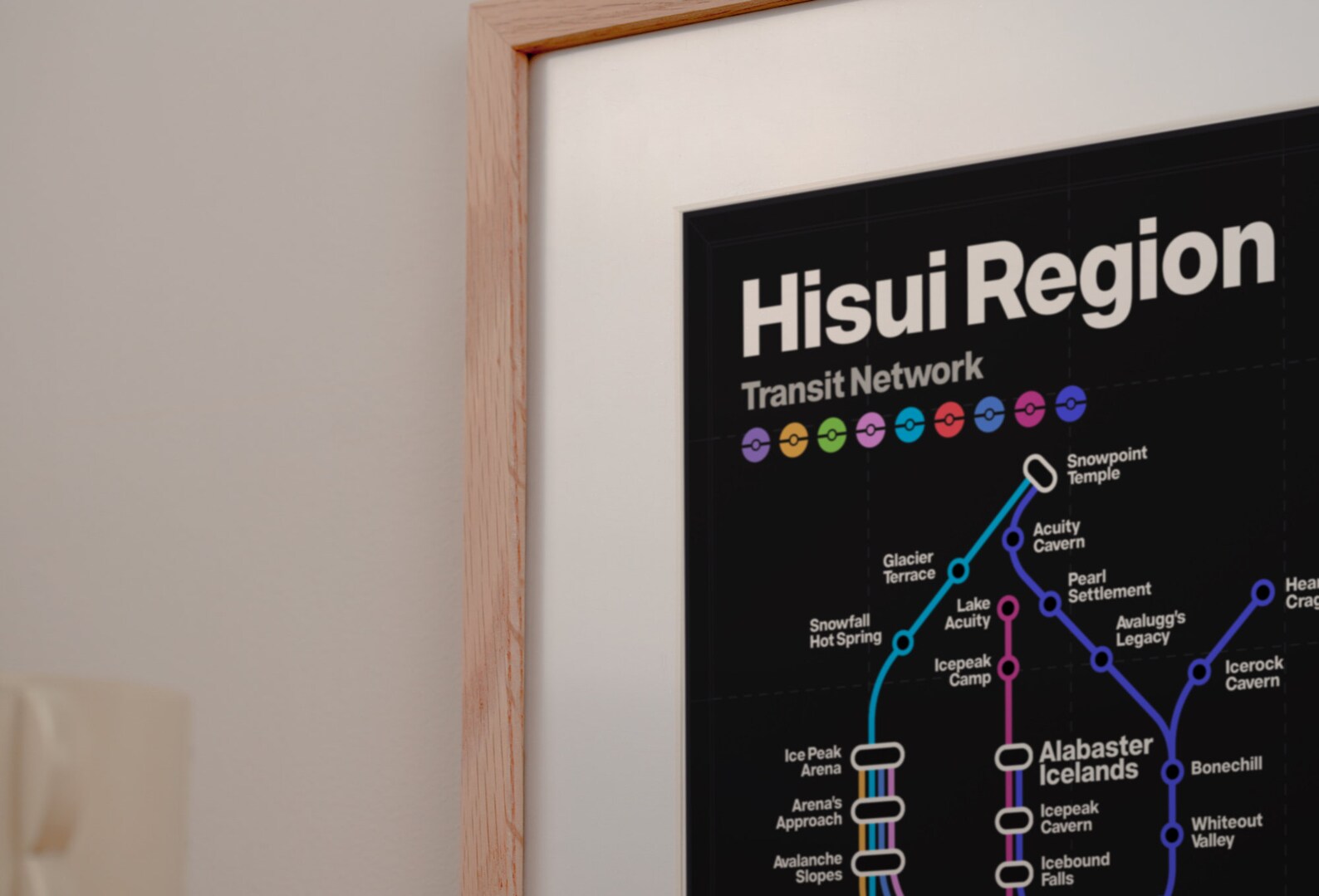 Hisui Region Transit Map, Fantasy Map, Unique Metro Map, Unique Gift ...