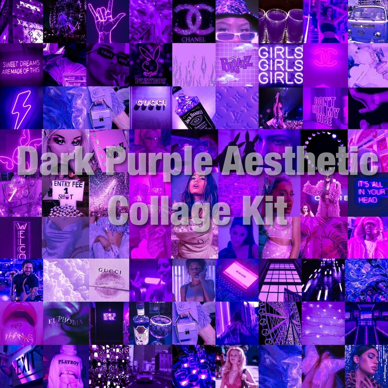 Purple Collage Kit - Etsy