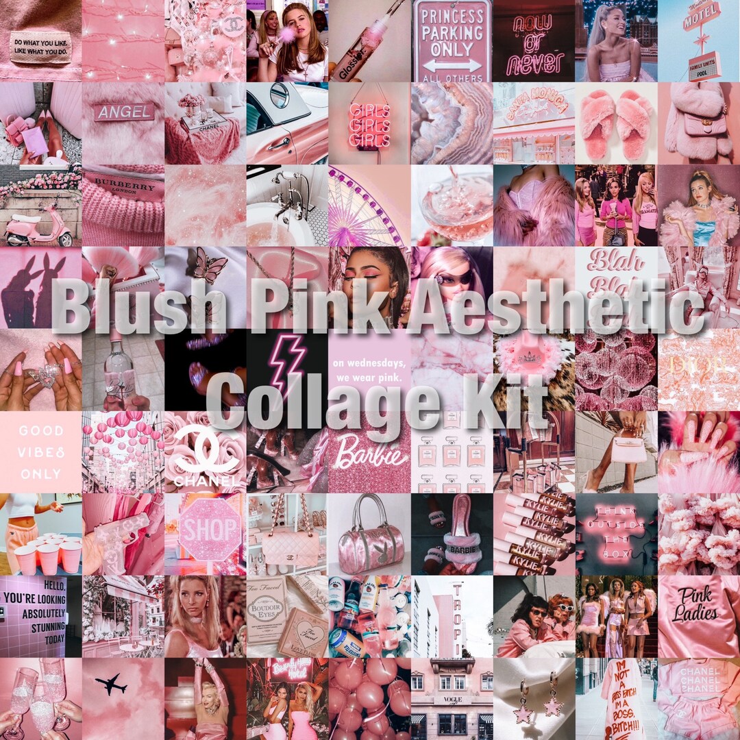 Blush Pink Aesthetic Collage Kit (100 Pics) - Etsy