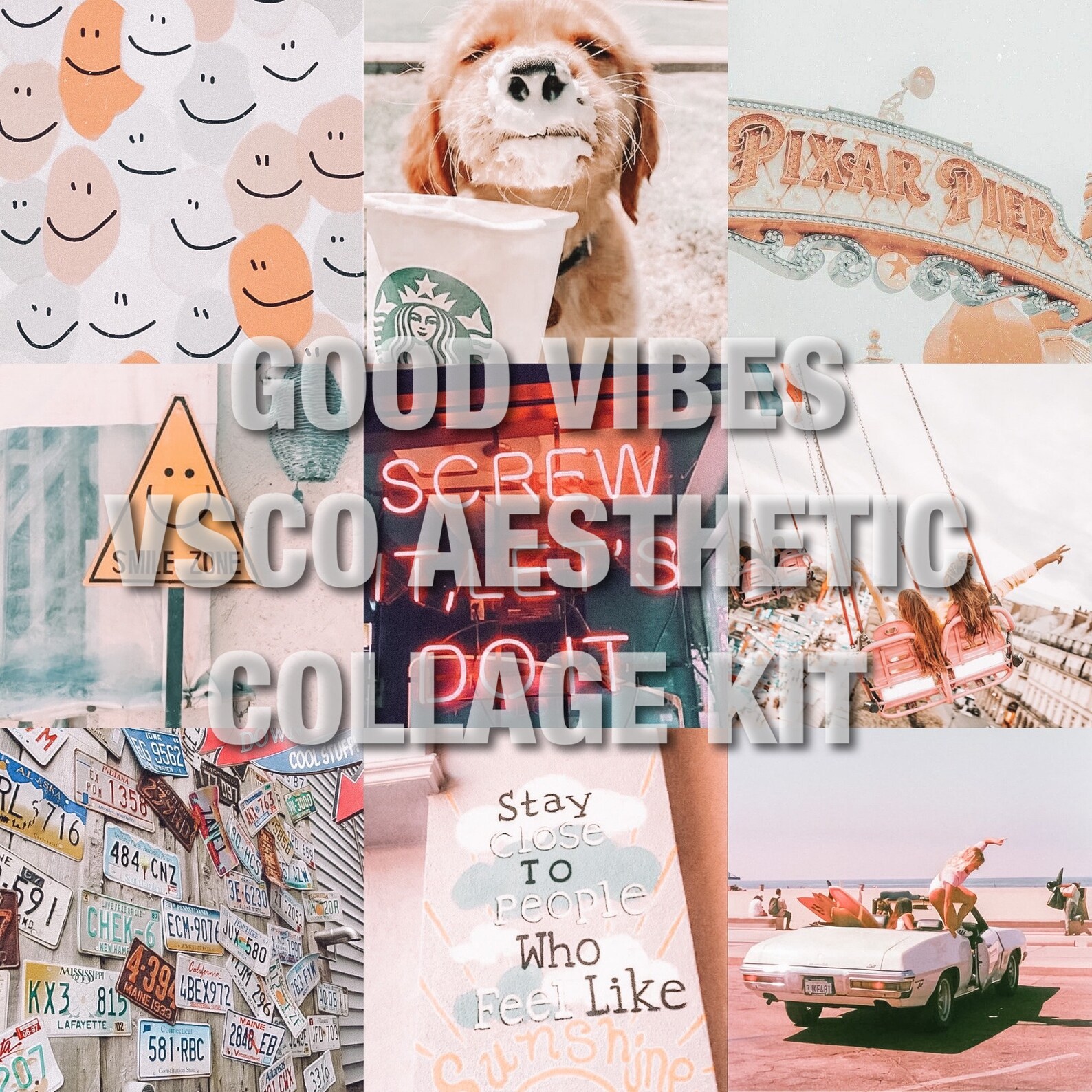 VSCO Aesthetic Collage Kit (90 Pics) - Etsy