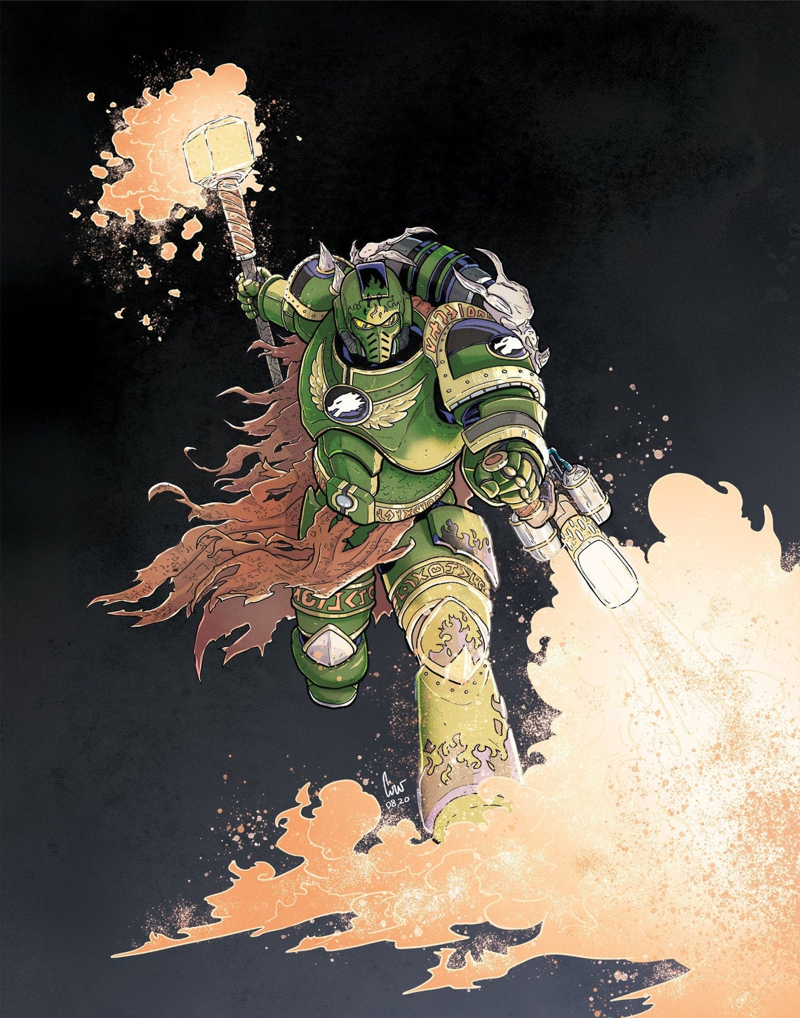 Warhammer 40K Space Marine Salamander Chapter | Etsy