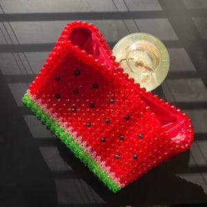 Watermelon Beaded Shoulder Bag - Etsy