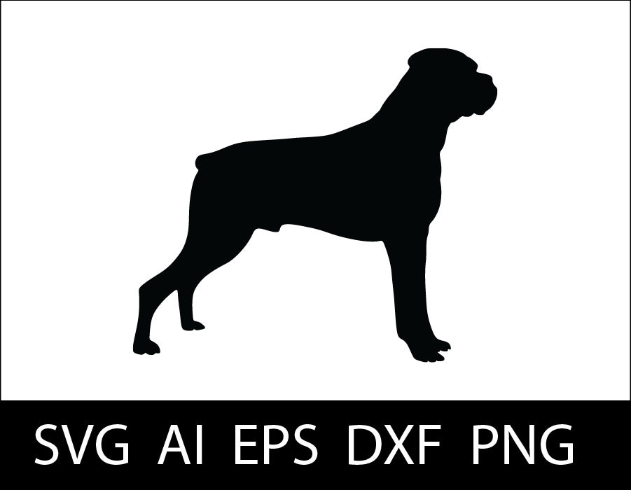 Boxer Dog Svg, Boxer Dog Svg Bundle. Boxer Dog Silhouette. - Etsy