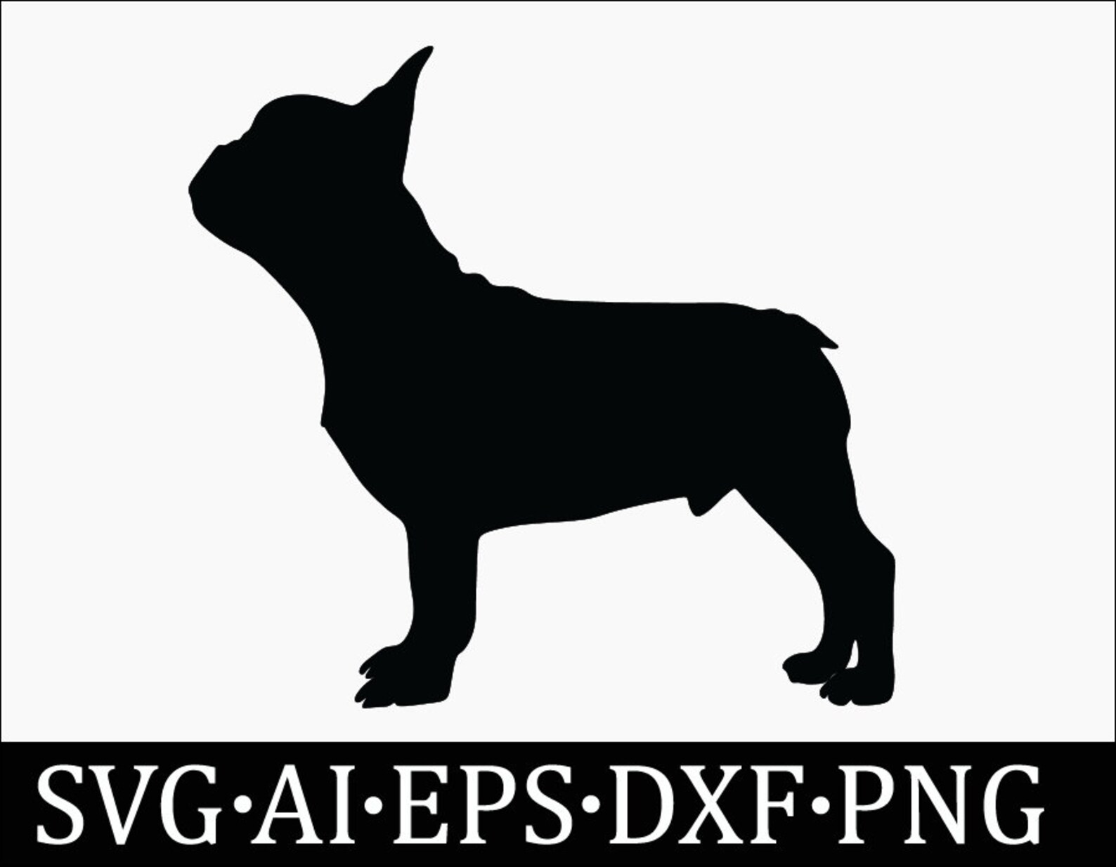 French Bulldog Svg, French Bulldog Silhouette. French Bulldog Cut File ...