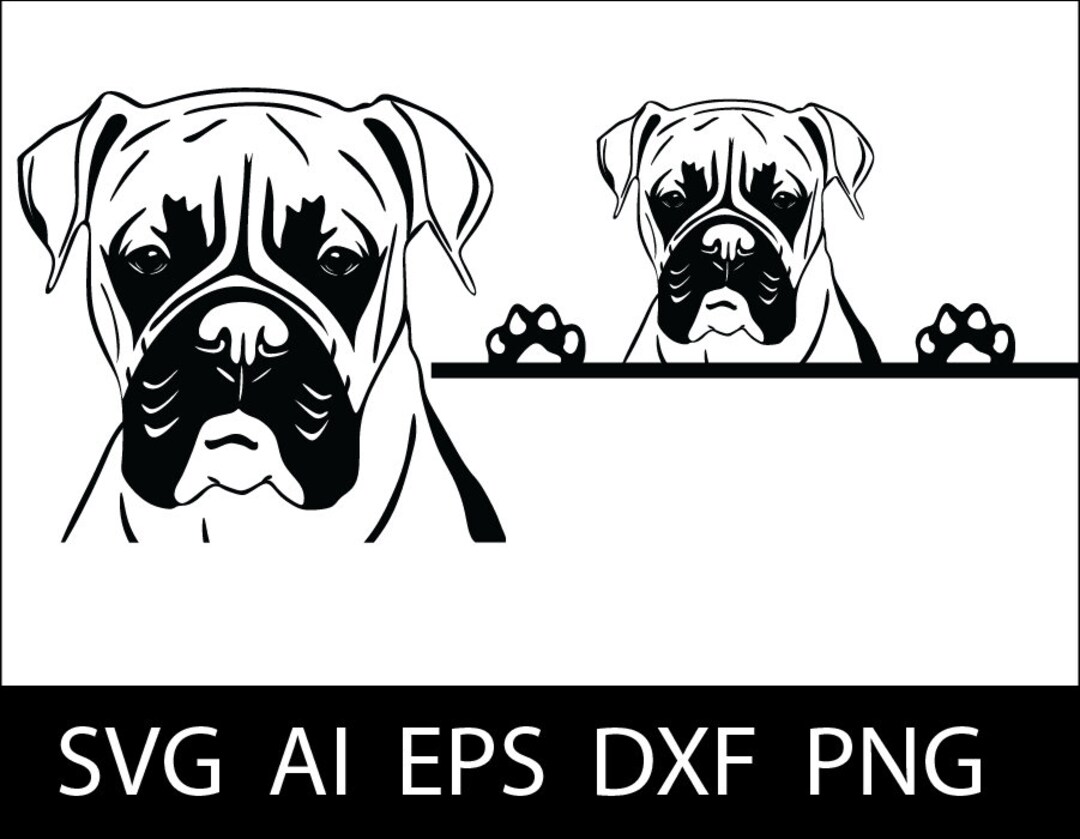 Boxer Dog Svg, Boxer Dog Svg Bundle. Boxer Dog Silhouette. - Etsy