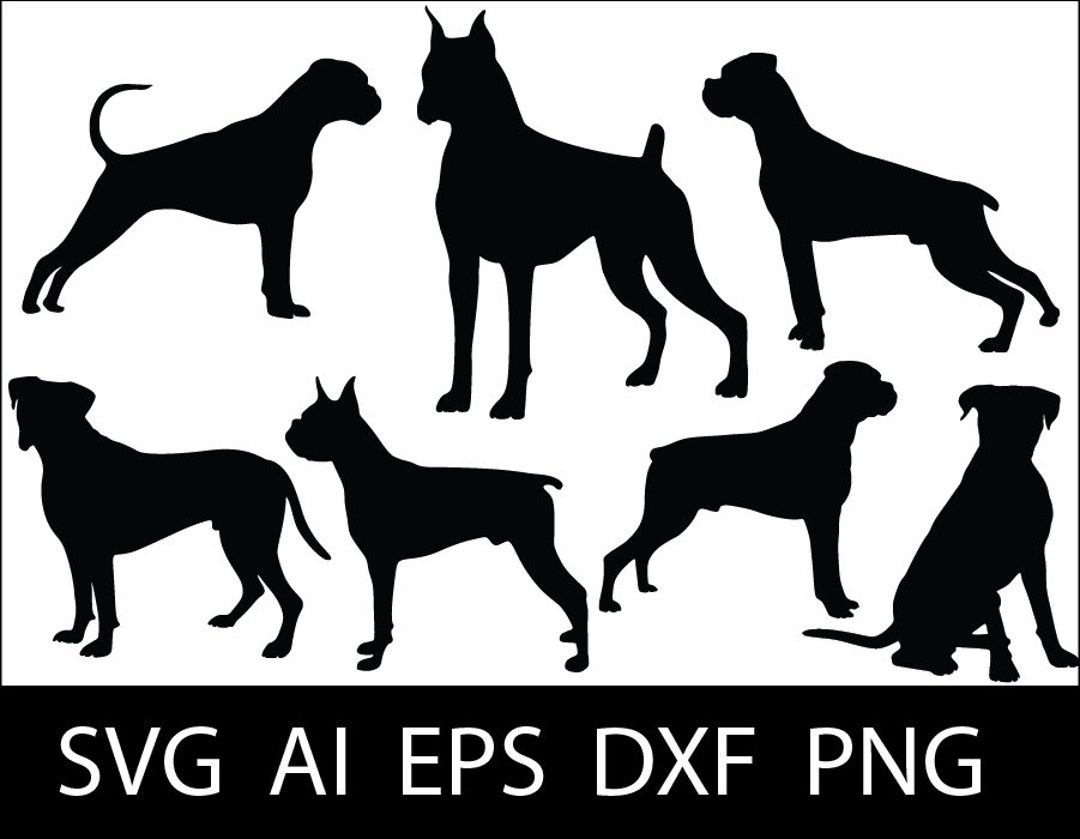 Boxer Dog Svg, Boxer Dog Svg Bundle. Boxer Dog Silhouette. - Etsy
