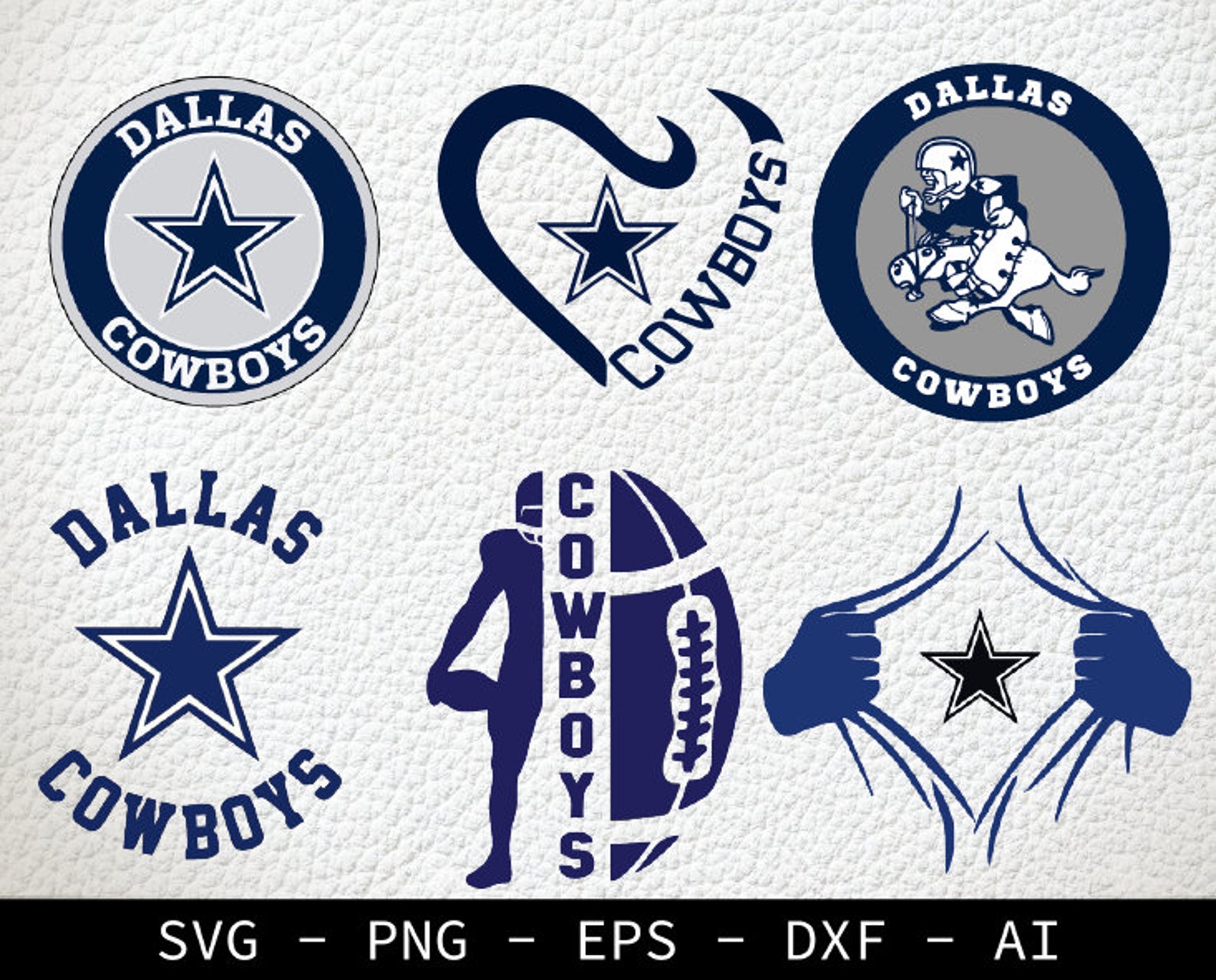 Dallas vaqueros svg. dallas vaqueros paquete svg. logotipo de | Etsy