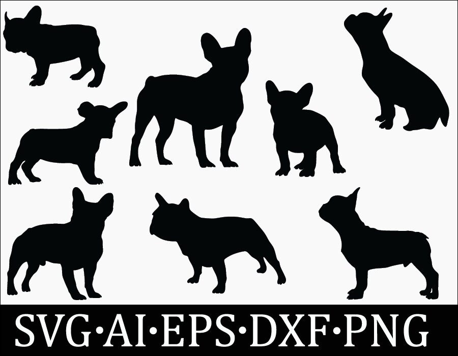 French Bulldog Svg, French Bulldog Silhouette. French Bulldog Cut File ...
