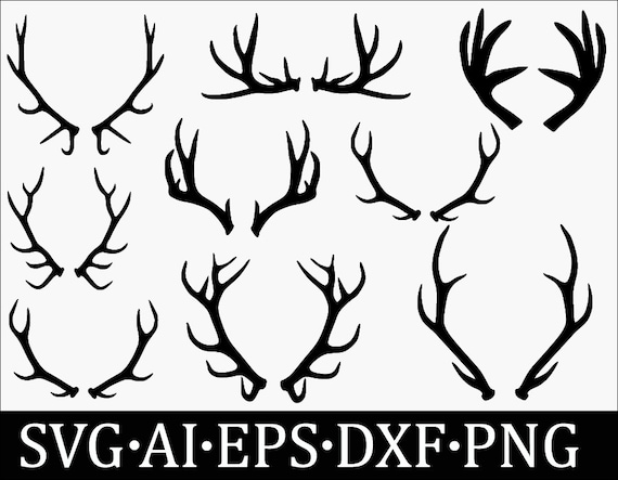 Deer Antler Svg Deer Antler Svg Bundle. Deer Antler | Etsy