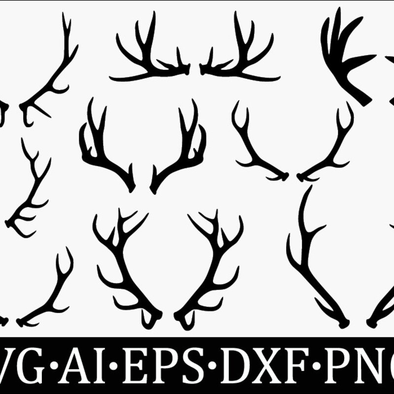 Antler Silhouette - Etsy