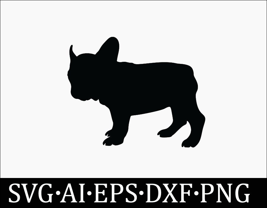 French Bulldog Svg, French Bulldog Silhouette. French Bulldog Cut File ...