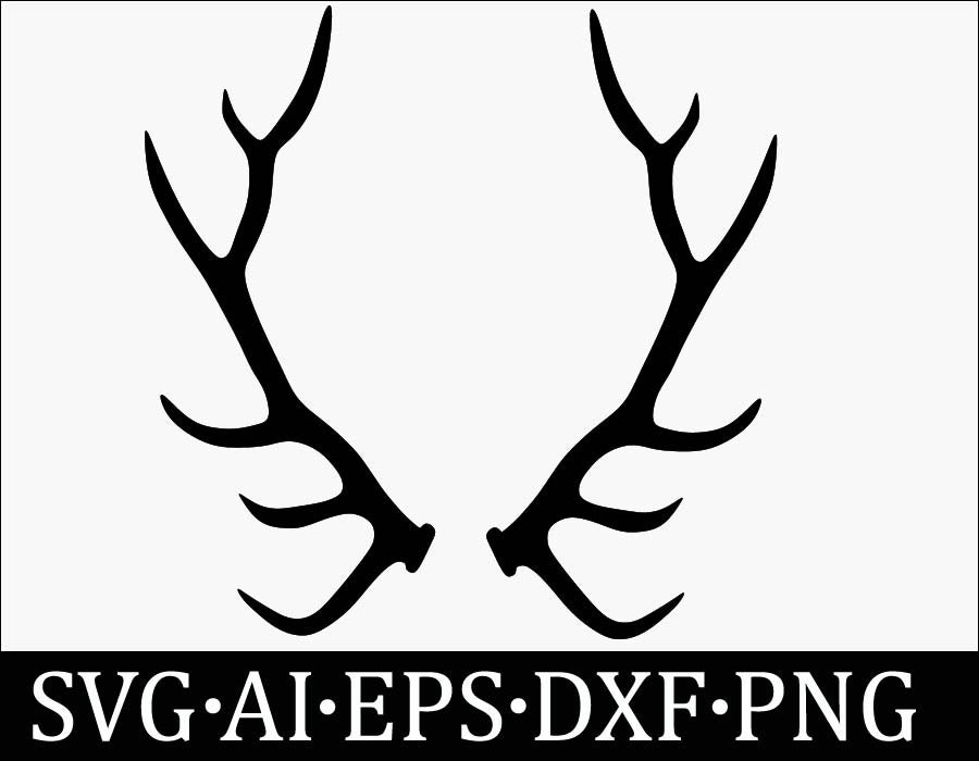 Deer Antler Svg, Deer Antler Svg Bundle. Deer Antler Silhouette. Deer ...