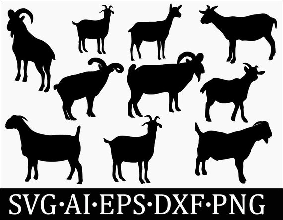 Goat Svg Goat Svg Bundle. Goat Silhouette. Goat Clipart Cut - Etsy