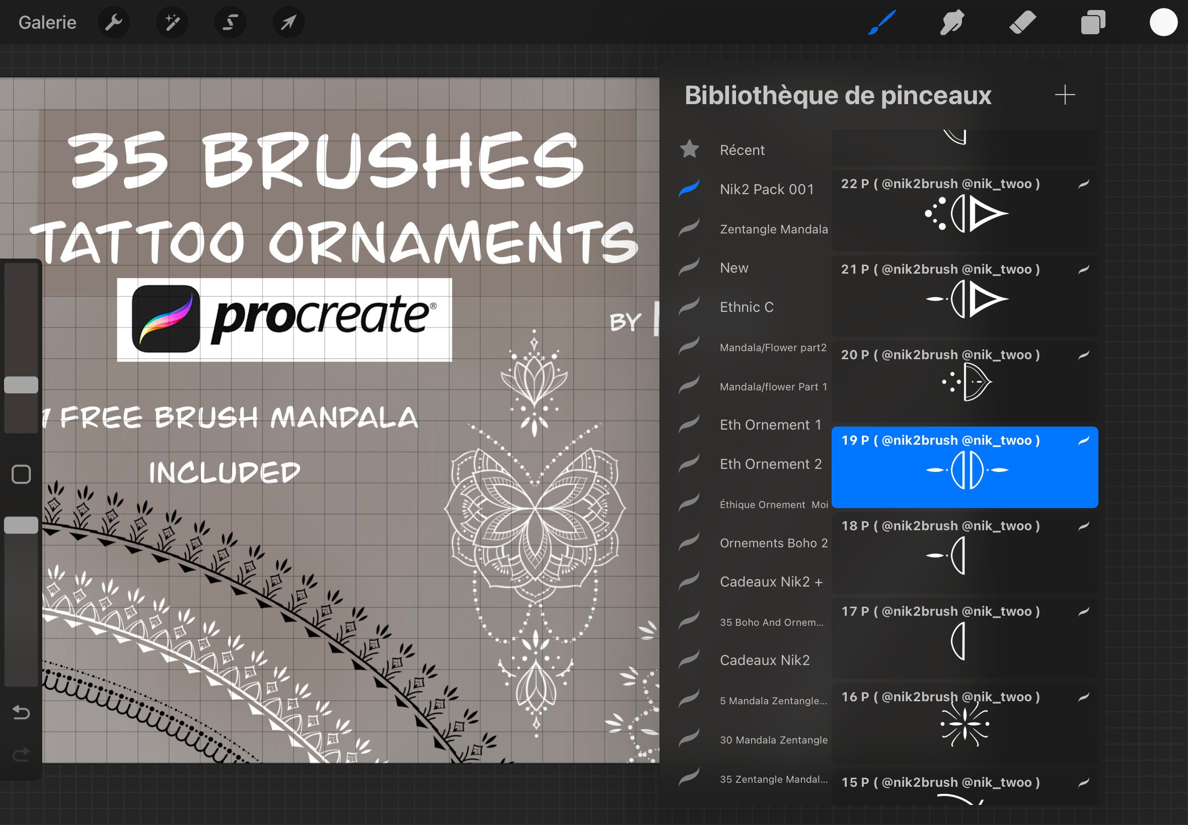 35 Brushes Procreate Dot and Lace Henna, Ethnic, Boho Inspiration ...