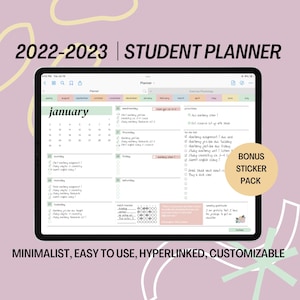 2022-2023 Digital Student Planner, Goodnotes Compatible, Landscape ...