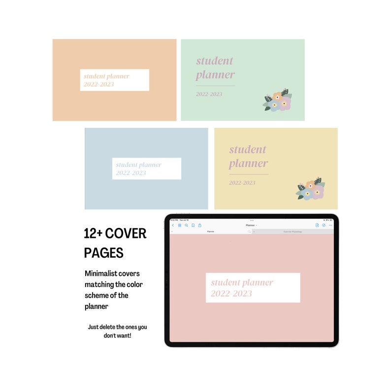 2022-2023 Digital Student Planner, Goodnotes Compatible, Landscape ...