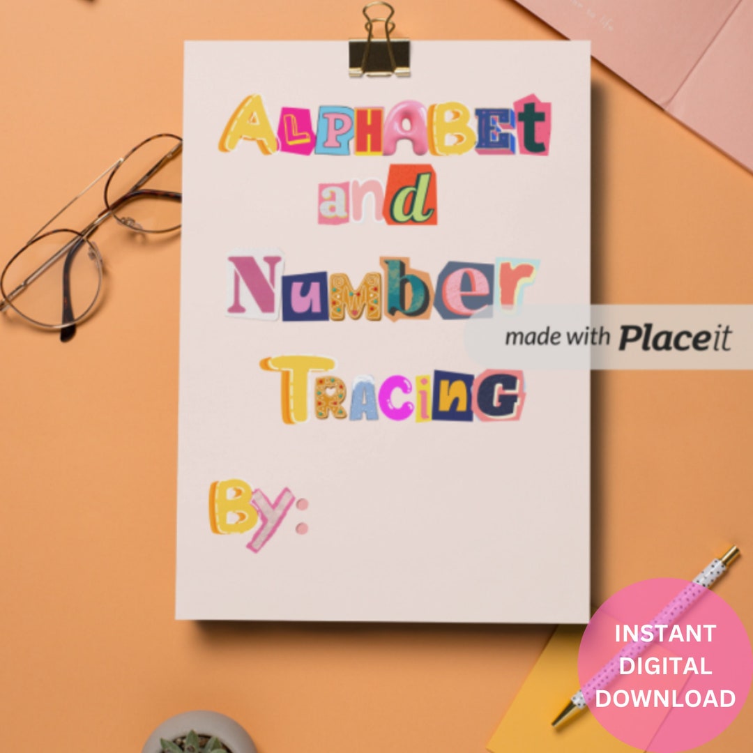 Alphabet Number Tracing for Toddlers, Fun Alphabet Number Practice ...