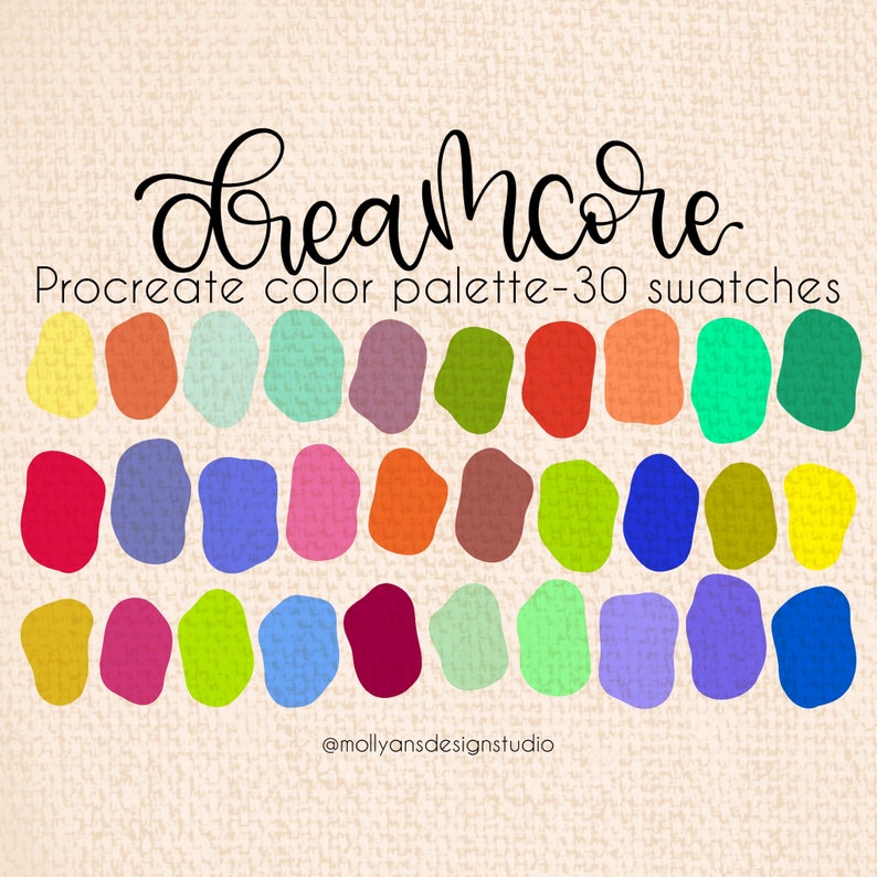 Dreamcore Procreate Color Palette Instant Download Digital - Etsy
