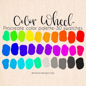 Color Wheel Procreate Color Palette Instant Download Digital - Etsy