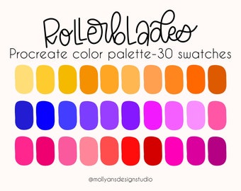 Procreate Color Palette Retro Rainbow - Etsy