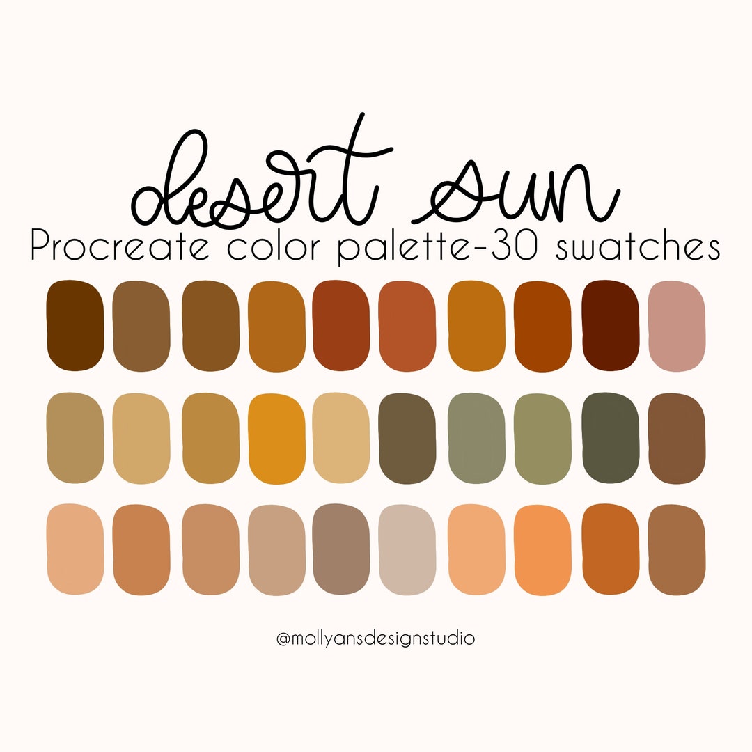Desert Sun Color Palette, Digital Download, Terracotta Color Palette ...
