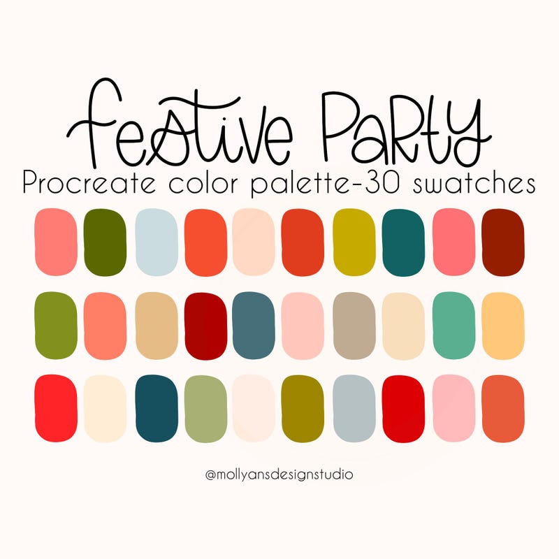 Retro Anime Color Palette - Etsy