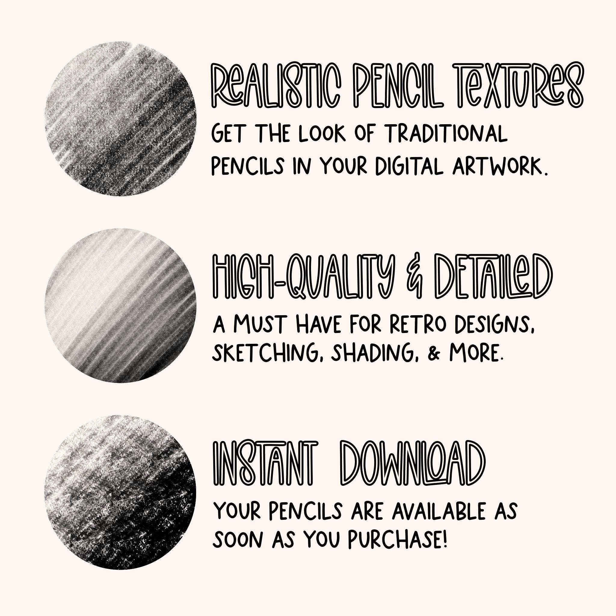 Procreate Pencil Pack: Textured Procreate Brushes, 20 Digital Brushes ...