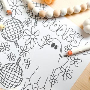 Groovy Halloween Digital Coloring Book, Printable Coloring Pages for ...