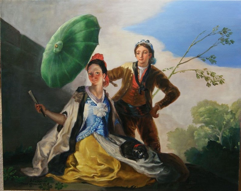 Francisco Goya, El Quitasol 1777, Handmade Copy Made in Oil on Canvas ...