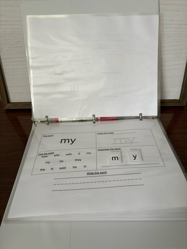 Busy Sight Words Binder - Etsy
