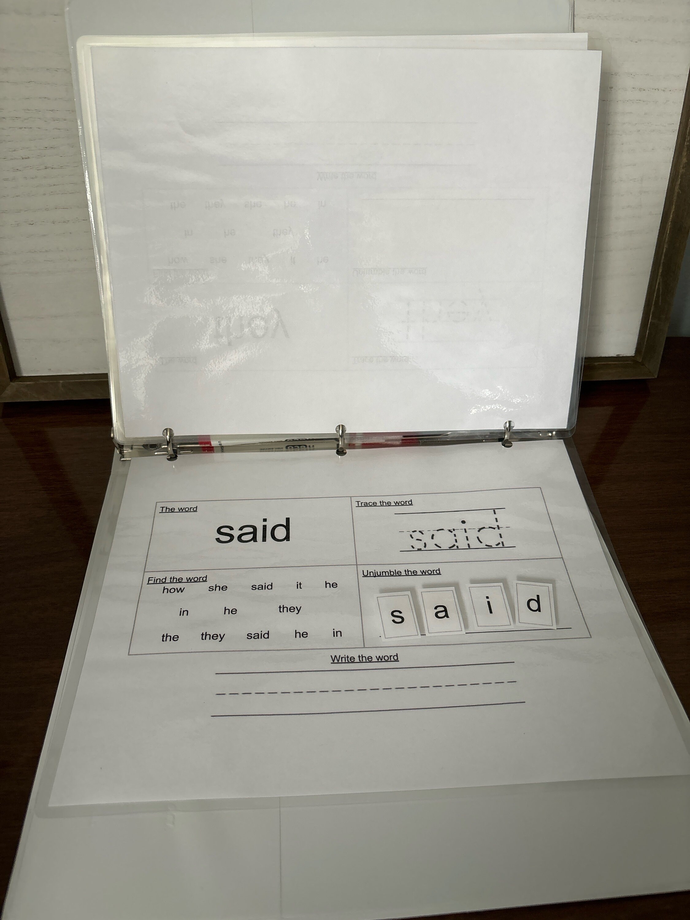 Busy Sight Words Binder - Etsy