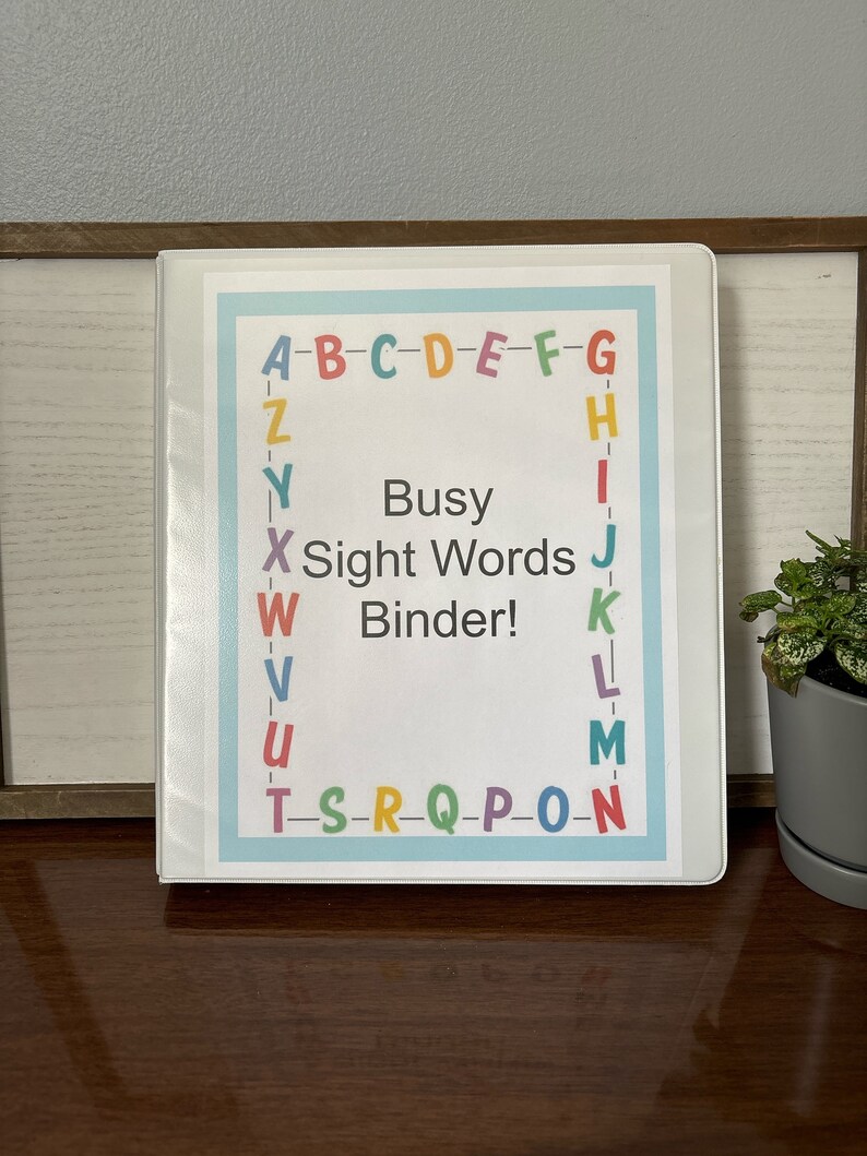 Busy Sight Words Binder - Etsy