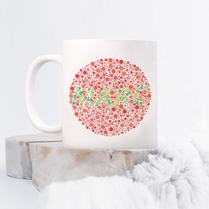 Custom Mug for Color Blind Person Friend Coworker Cvd Colorblind ...