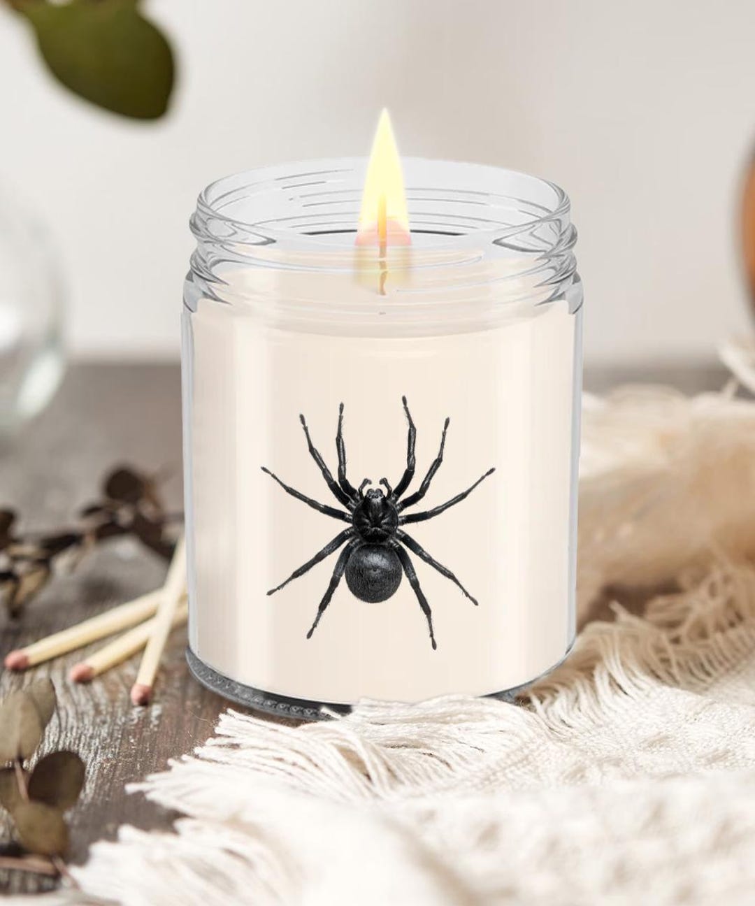 Black Spider Candle for Spiders Lovers Dad Mom - Etsy