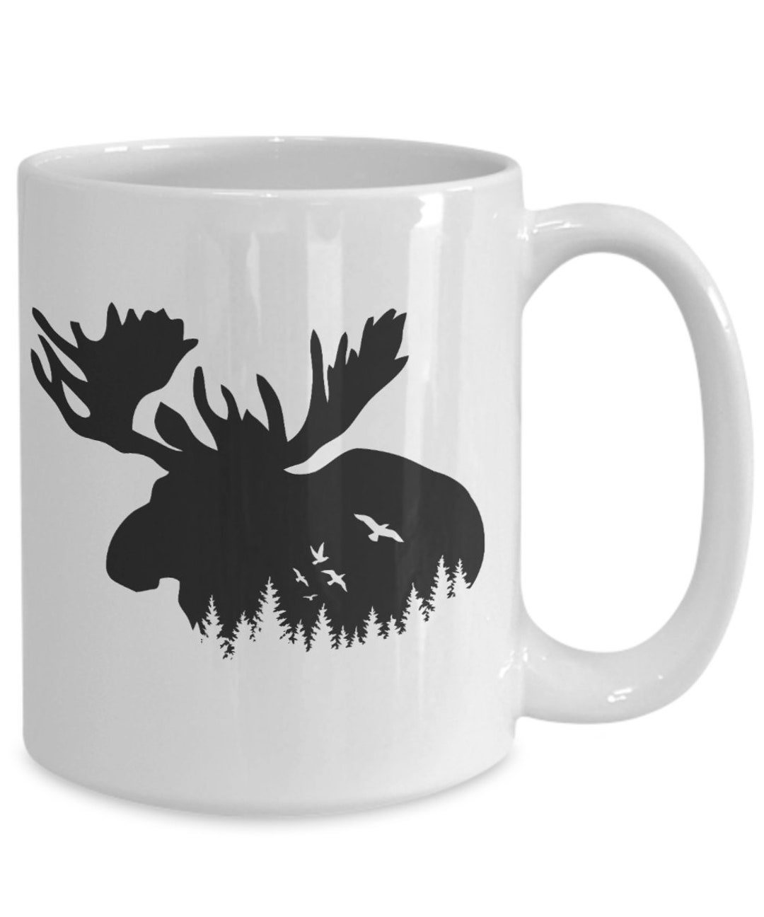 Big Plume Moose Mug for Hunter With Birds Birthday Him Her Dad Hunting ...