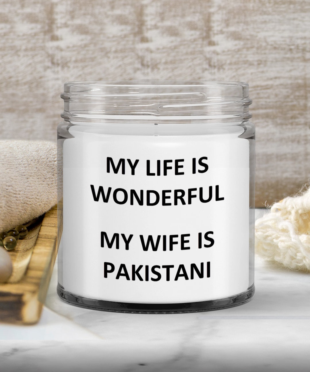 Gift for Pakistani Husband Birthday Pakistan Soy Candle Wax Jar Vanilla ...