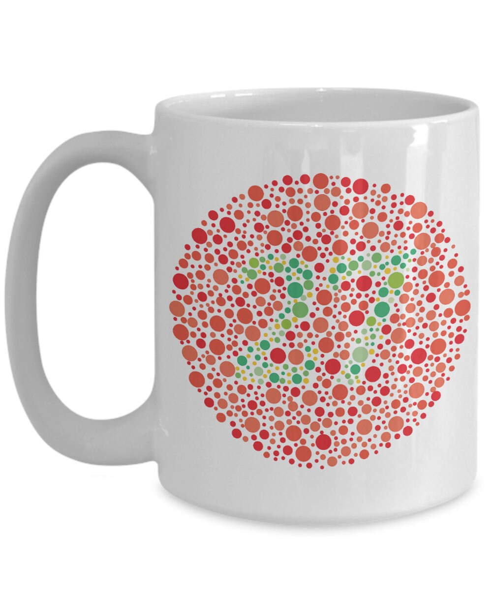 Mug for Optometrist Color Blind Test Vision Cvd Optometry Colorblind ...