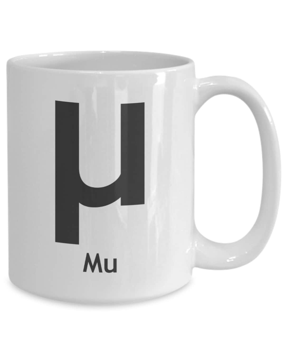 Mu Greek Letter Mug Character Funny Cup Symbols Greek Alphabet - Etsy