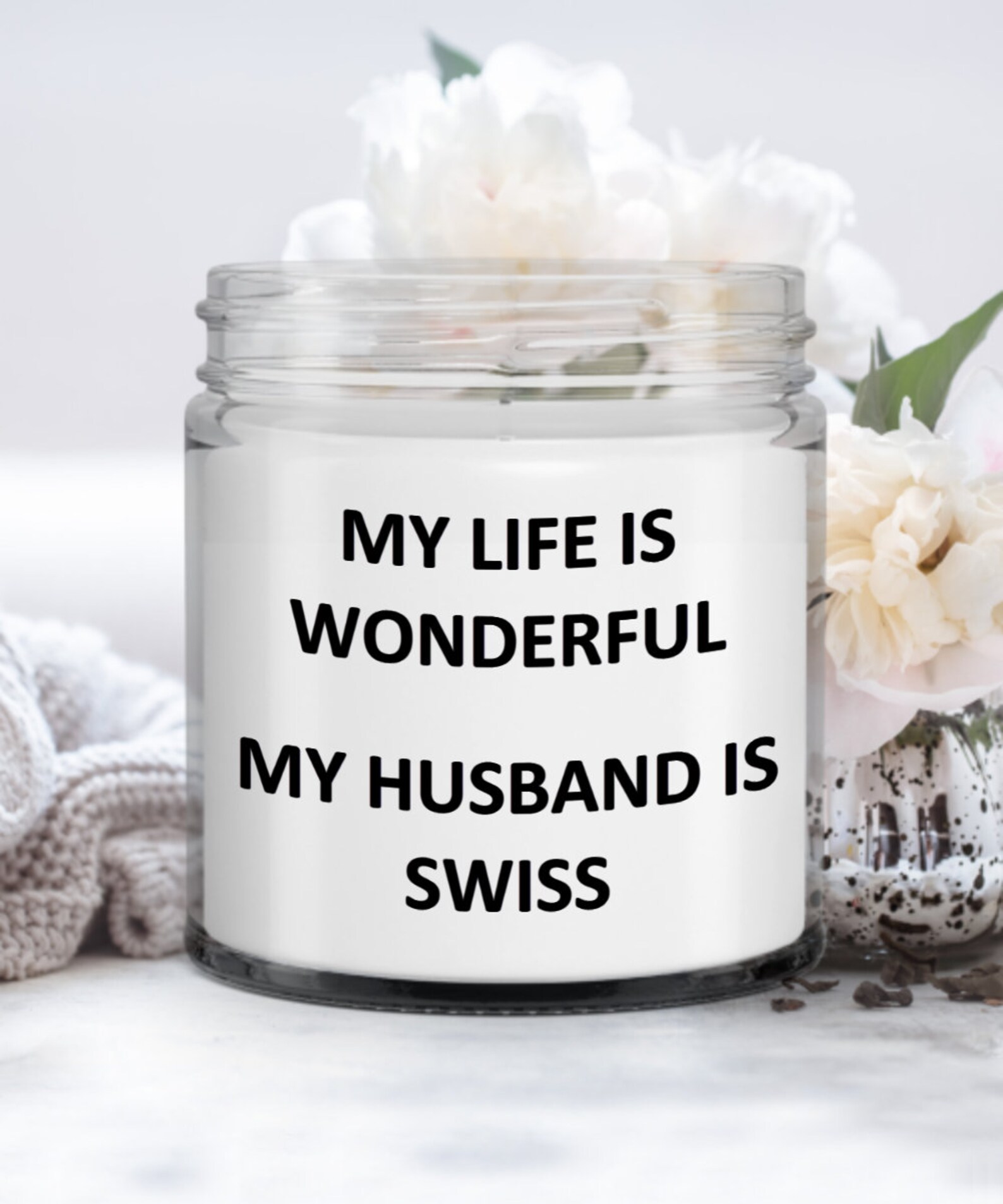 Gift for Swiss Wife Birthday Switzerland Soy Candle Wax Jar | Etsy