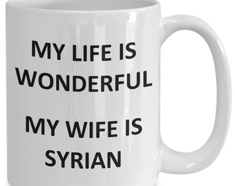 Syrian Wife Mug Funny Valentine Gift for Husband My Hubby Him - Etsy