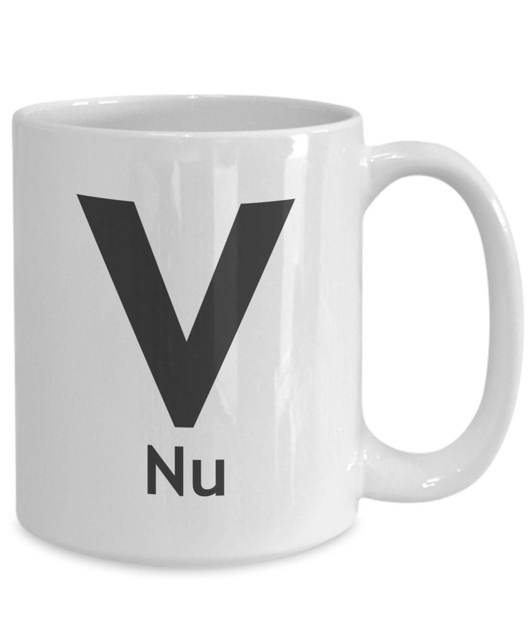 Nu Greek Letter Mug Character Funny Cup Symbols Greek Alphabet - Etsy