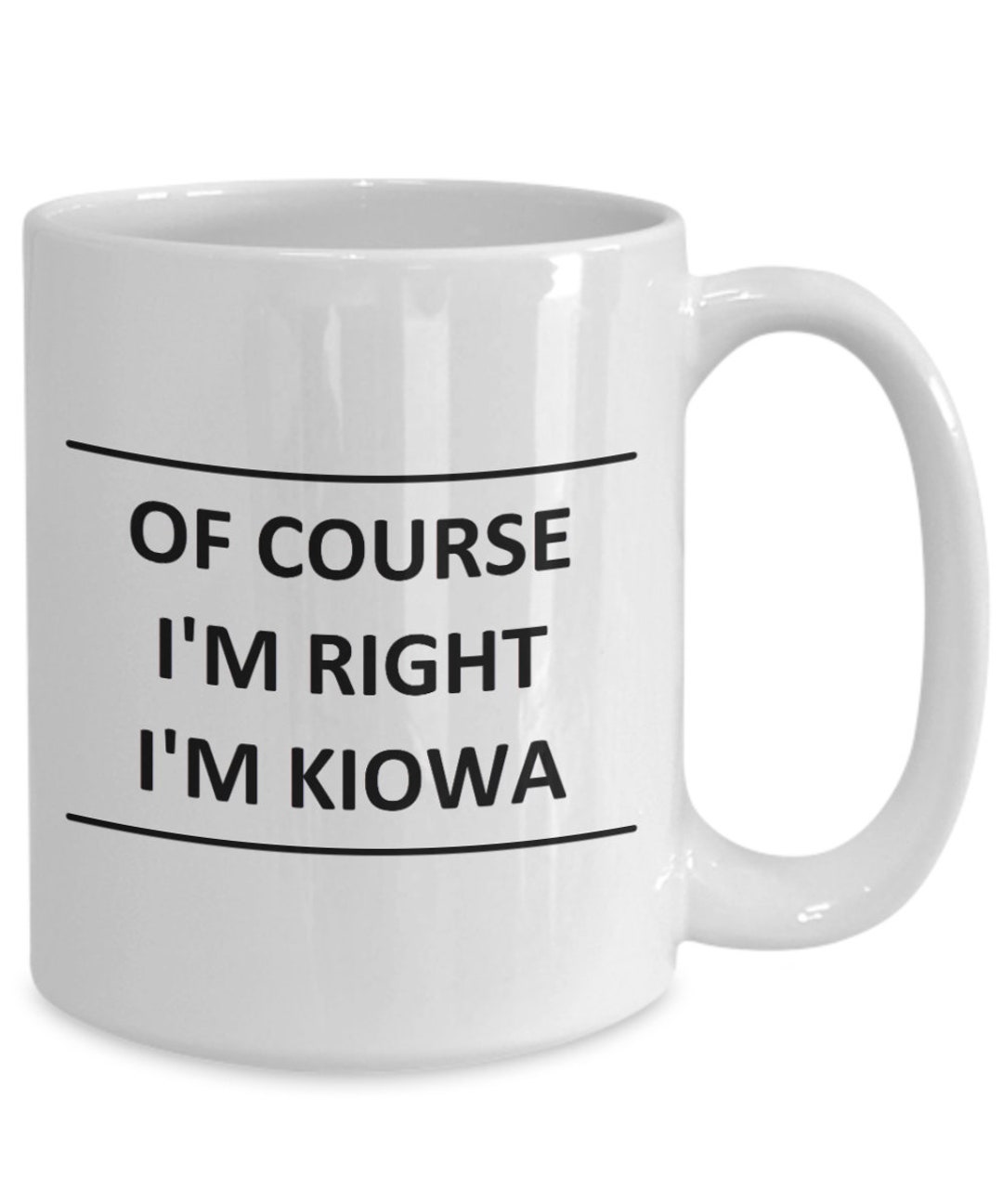 Custom Mug for Kiowa I Am Right - of Course - Coffee Surname Last Name ...